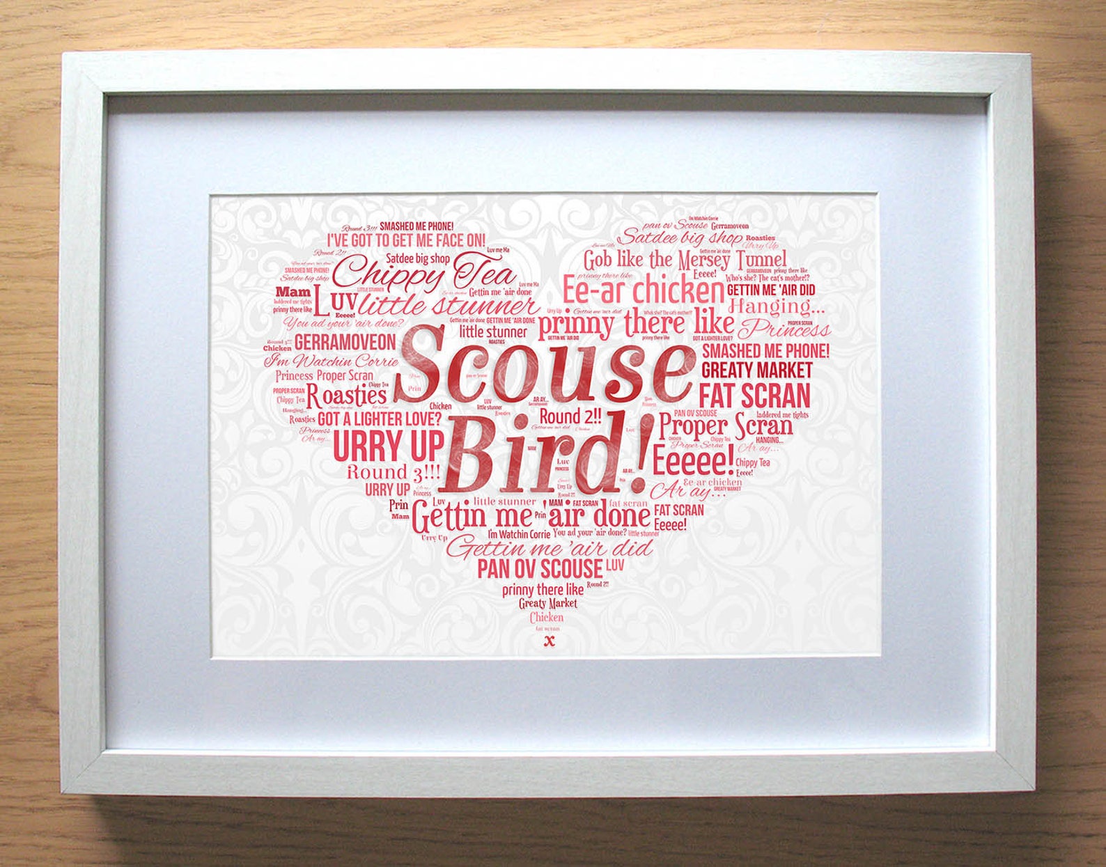 Scouse Bird Love Heart Gift Idea for Scouser Girl Mum - Etsy