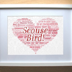 Scouse Bird Love Heart - Gift Idea for Scouser Girl - Mum - Woman ...