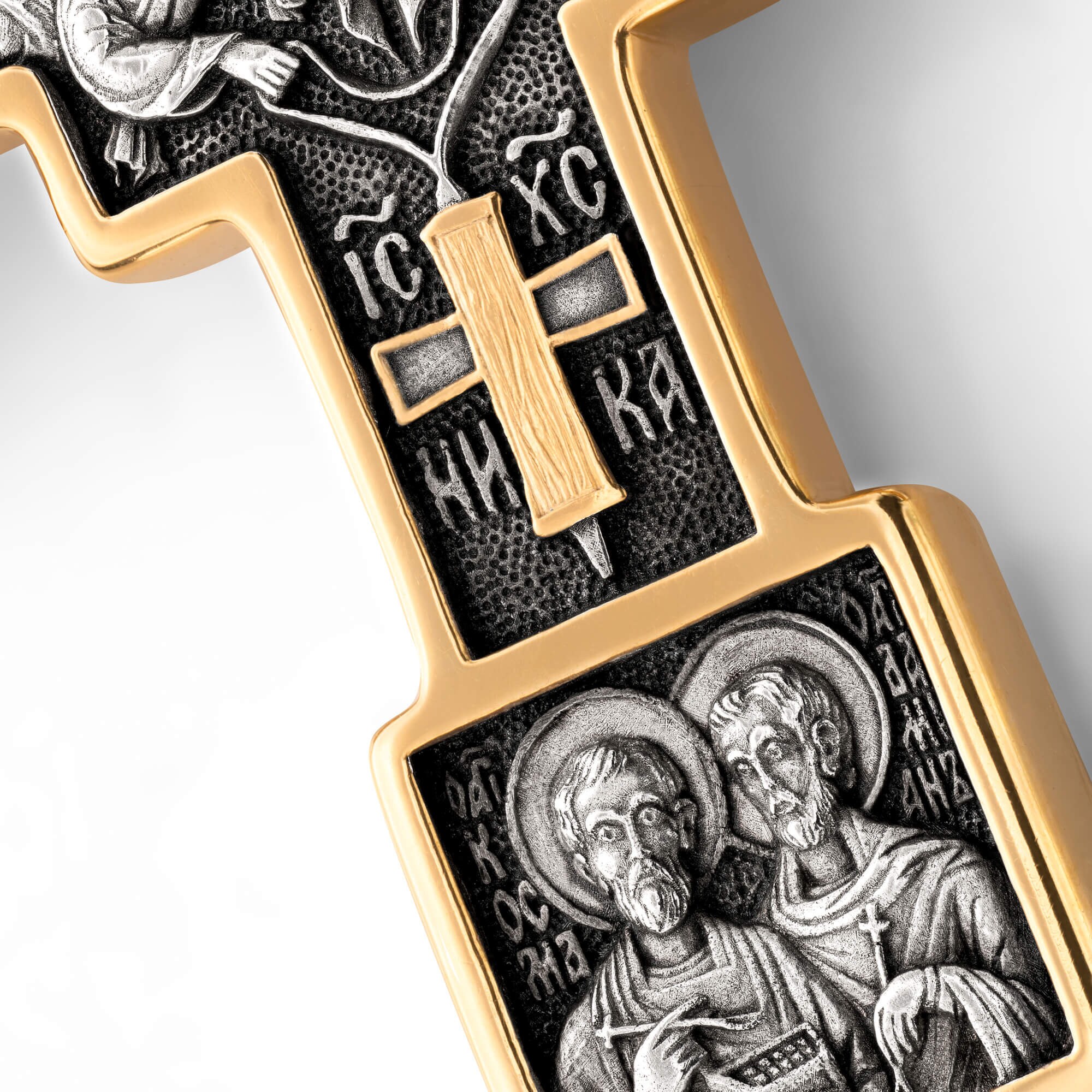 Sterling Silver & 24k Gold Plated Four Pointed Byzantine Cross - Etsy