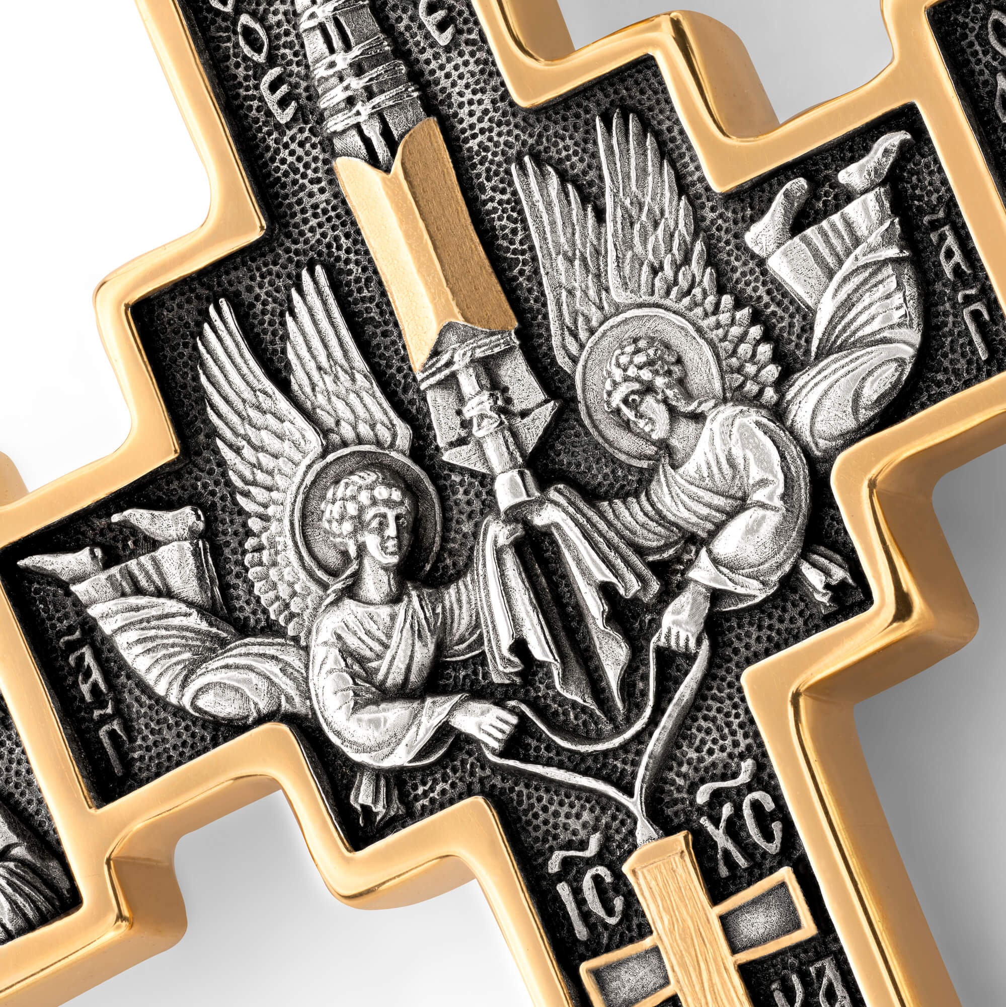 Sterling Silver & 24k Gold Plated Four Pointed Byzantine Cross - Etsy