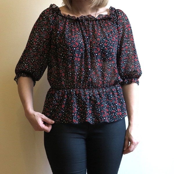 Elastic Waist Blouse - Etsy