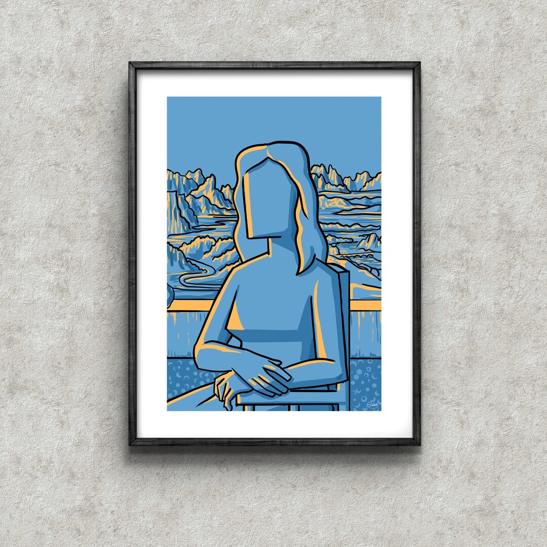 A3 Art Print 'la Gioconda' – Modern Graphic Illustration – Art Poster ...
