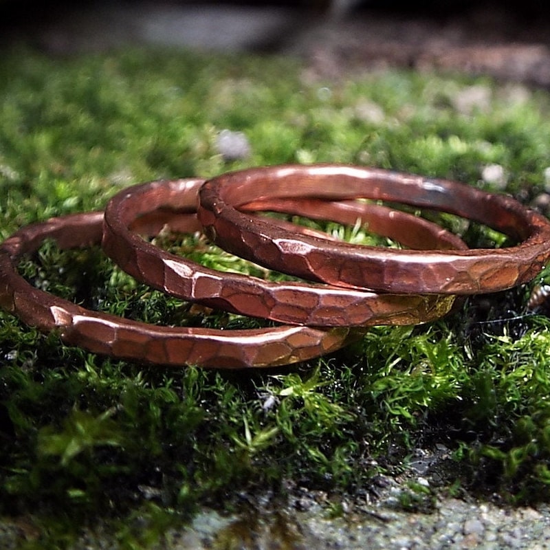 Hammered Copper Ring - Etsy