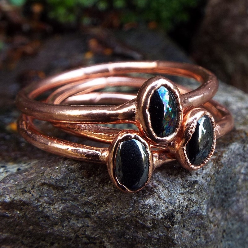 Hematite Ring - Etsy