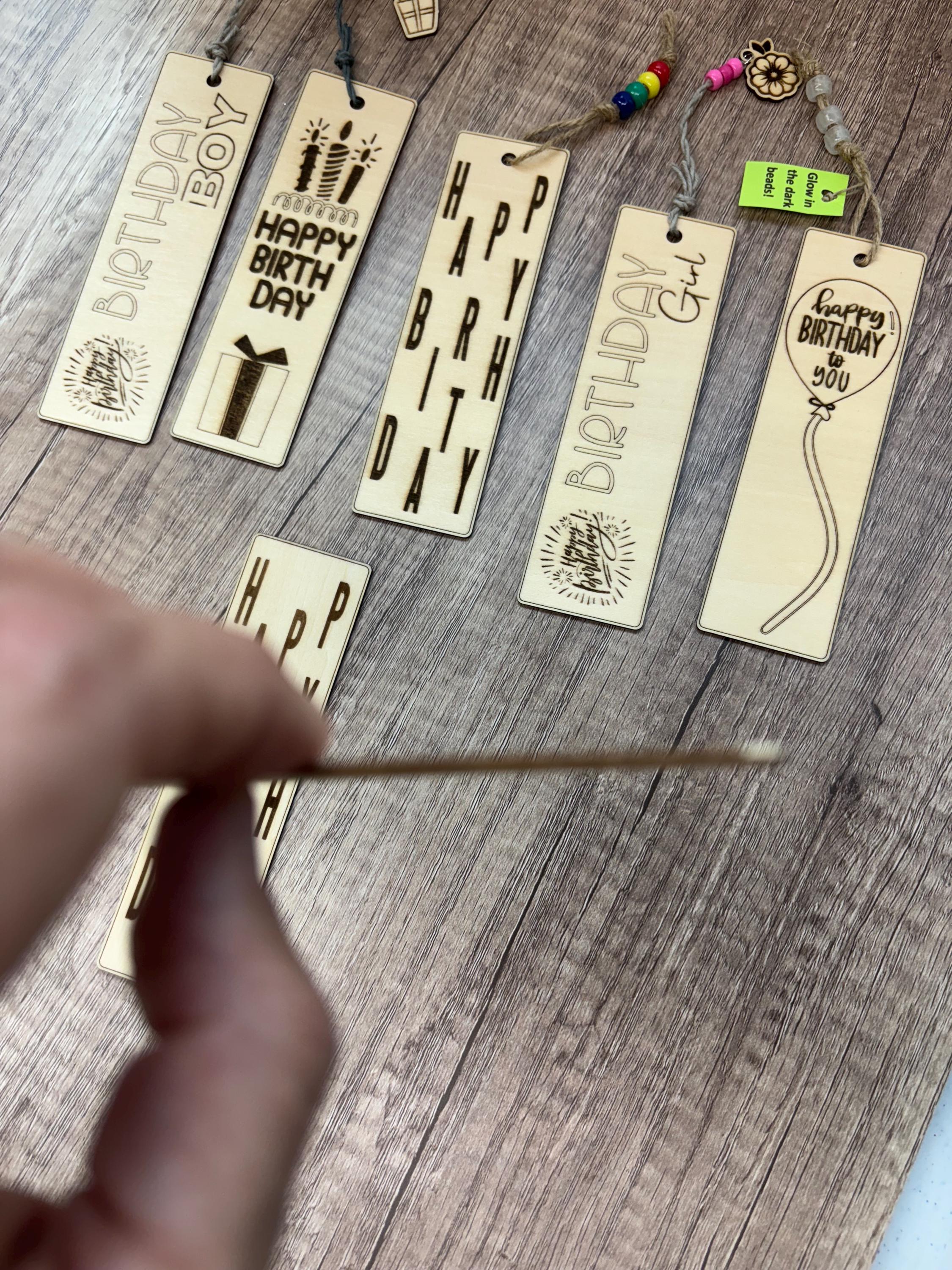 Happy Birthday Bookmark Pack, Laser Cut & Engraved, Gifts for Readers ...