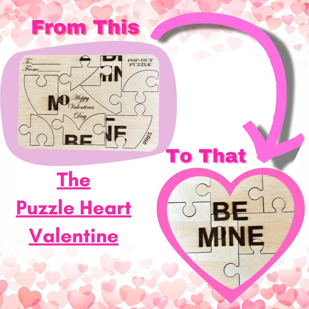 Valentines Day Heart Puzzle - SVG, DXF, LBRN2 Digital File - 14 Designs ...