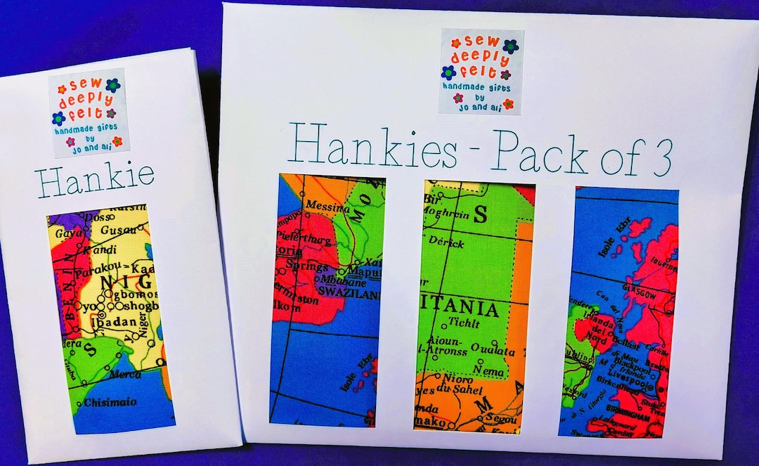 Map Handkerchiefs - Etsy