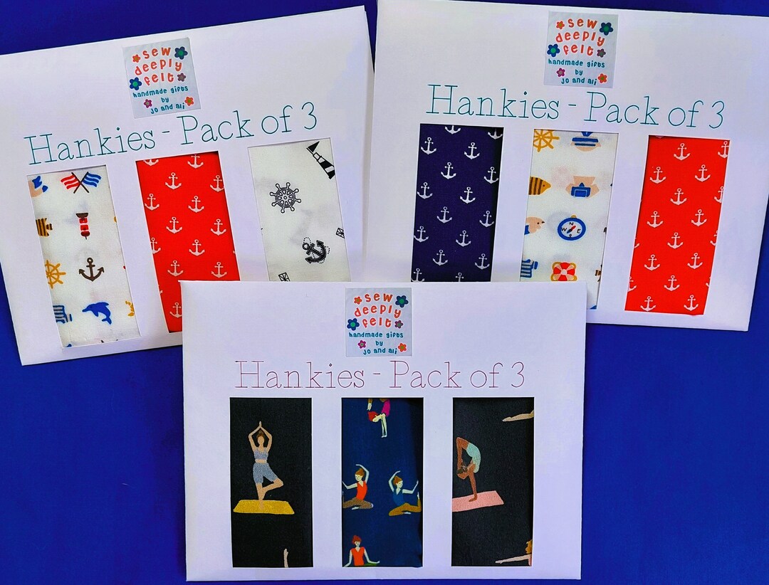 Hobbies Hankies Pack of 3 or Individual - Etsy UK