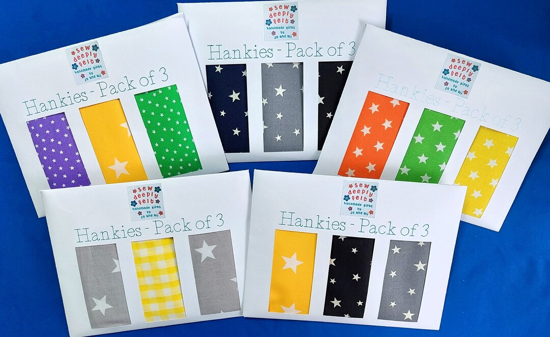 Smaller Star Hankies Pack of 3 or Individual - Etsy