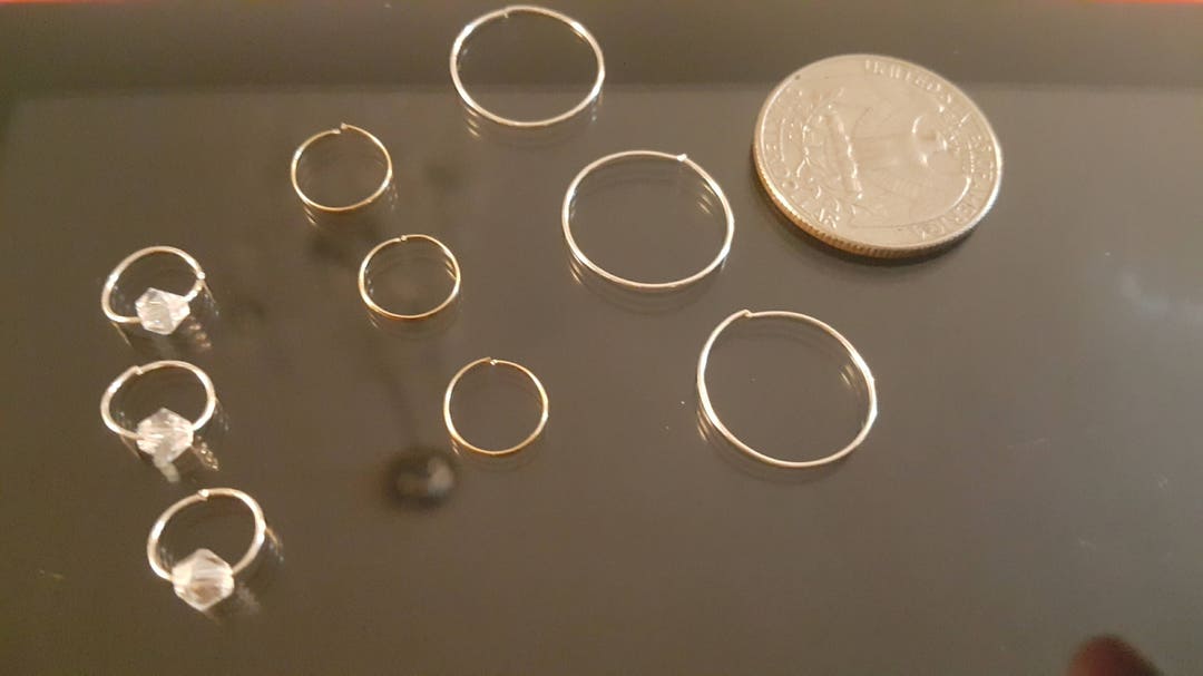 Gold Filled Hoop Earrings, Hoop Rings, Nose Hoop Ring, Cartilage Ring ...