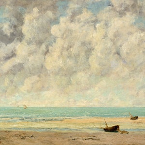 The Calm Sea - Instant Digital Download Seascape Beach Scene Clouds ...