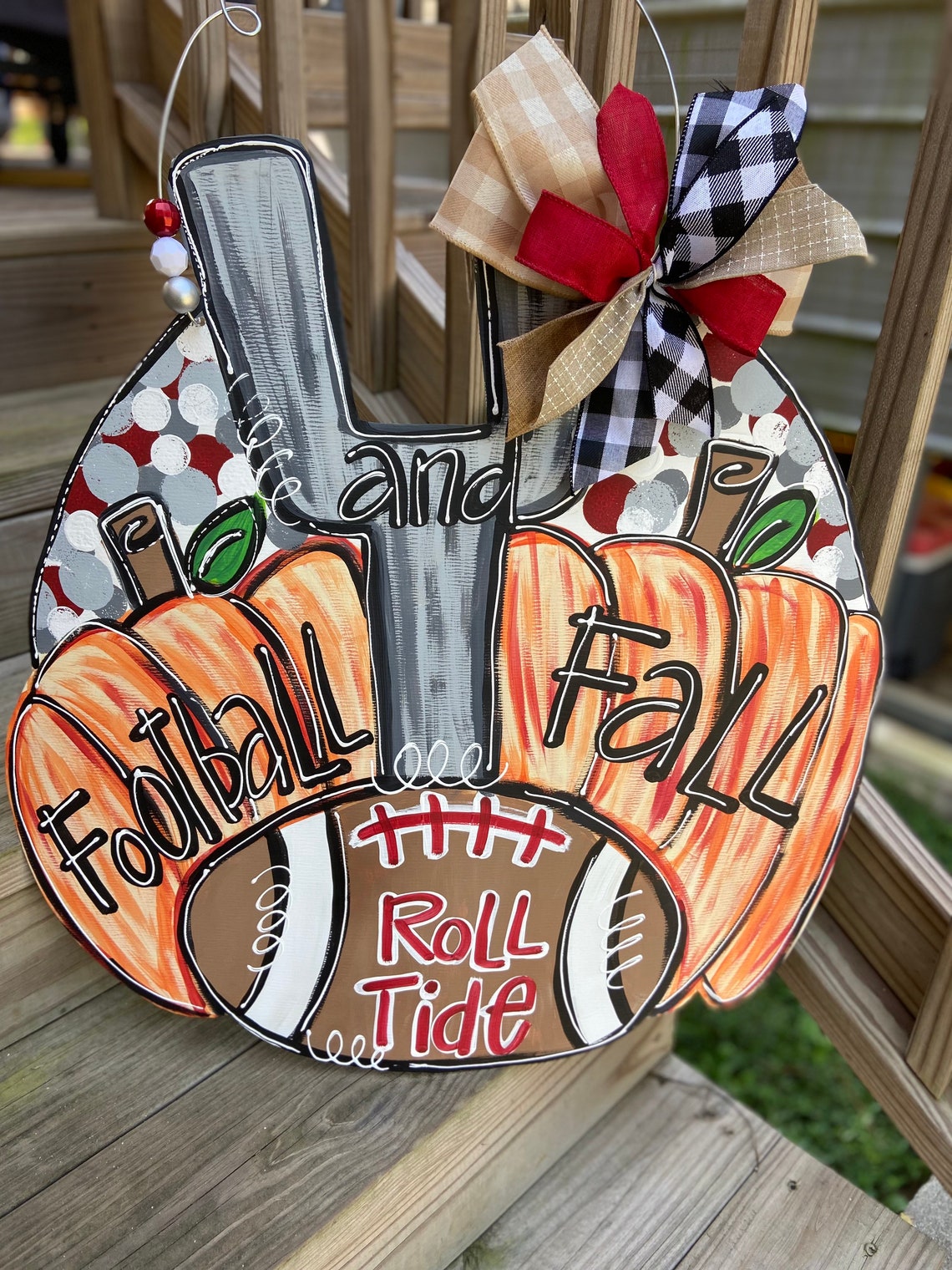 Football & Fall Door Hanger - Etsy