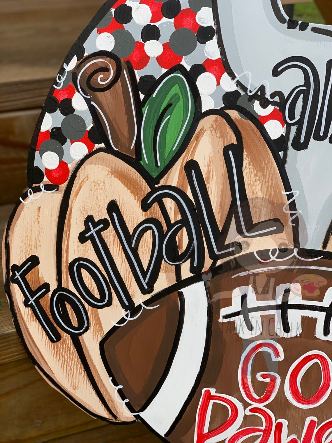 Football & Fall Door Hanger - Etsy