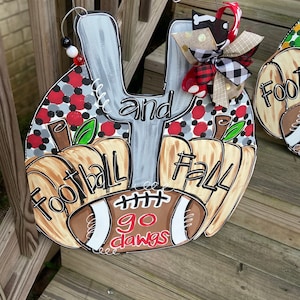 Football & Fall Door Hanger - Etsy