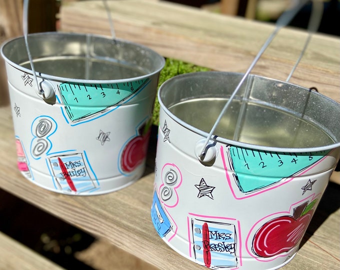 Teacher Pail - Etsy