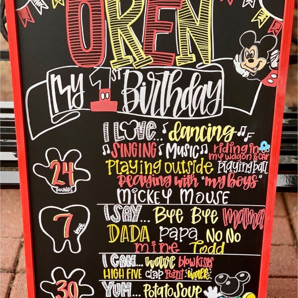 Birthday Chalkboard - Etsy
