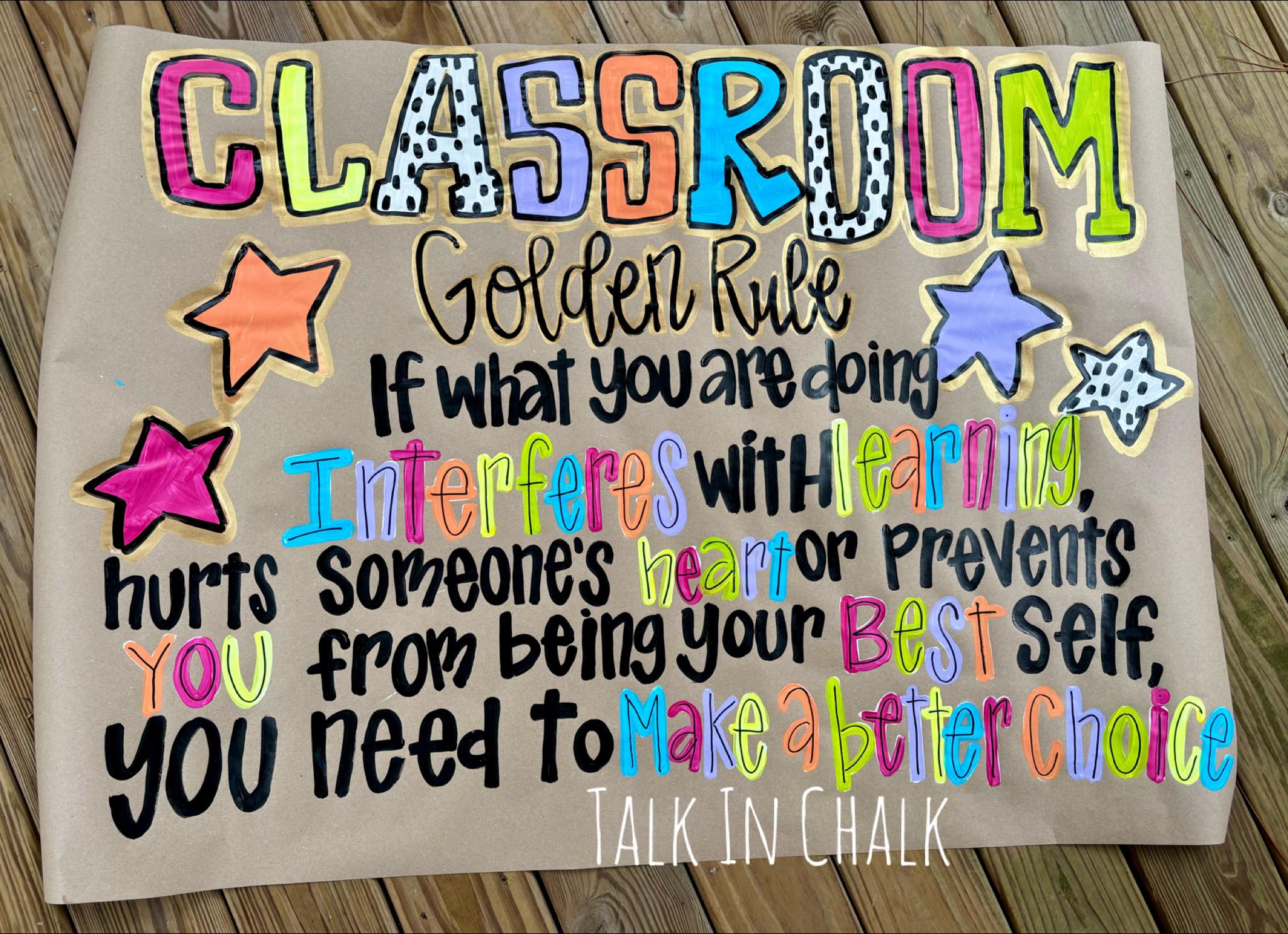 Classroom Golden Rule Banner - Etsy