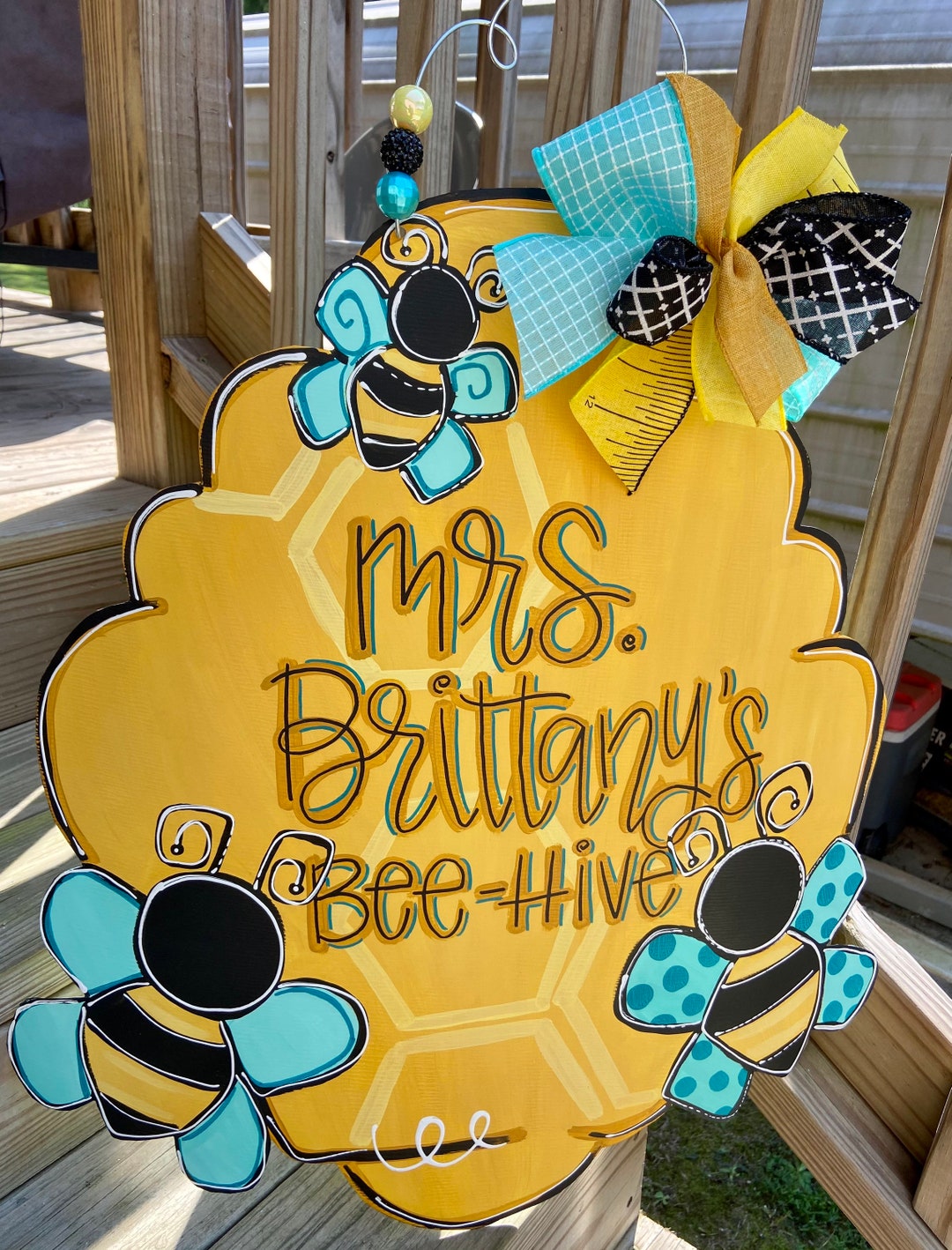 Bee Hive Door Hanger - Etsy