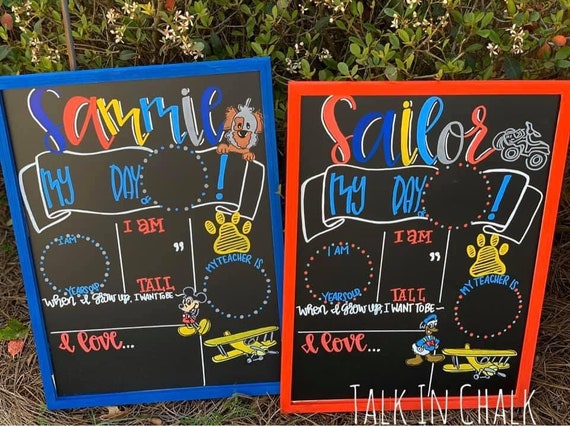 First/last Day Reusable School Chalkboard | Etsy