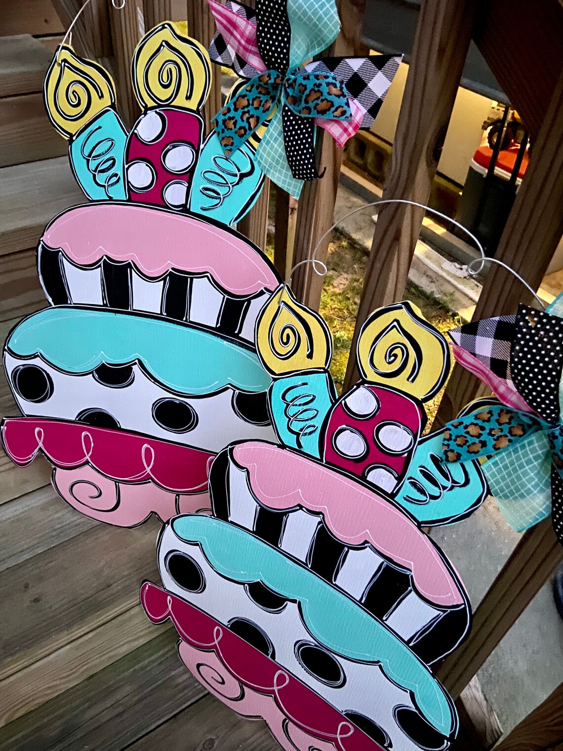 Birthday Cake Door Hanger | Etsy