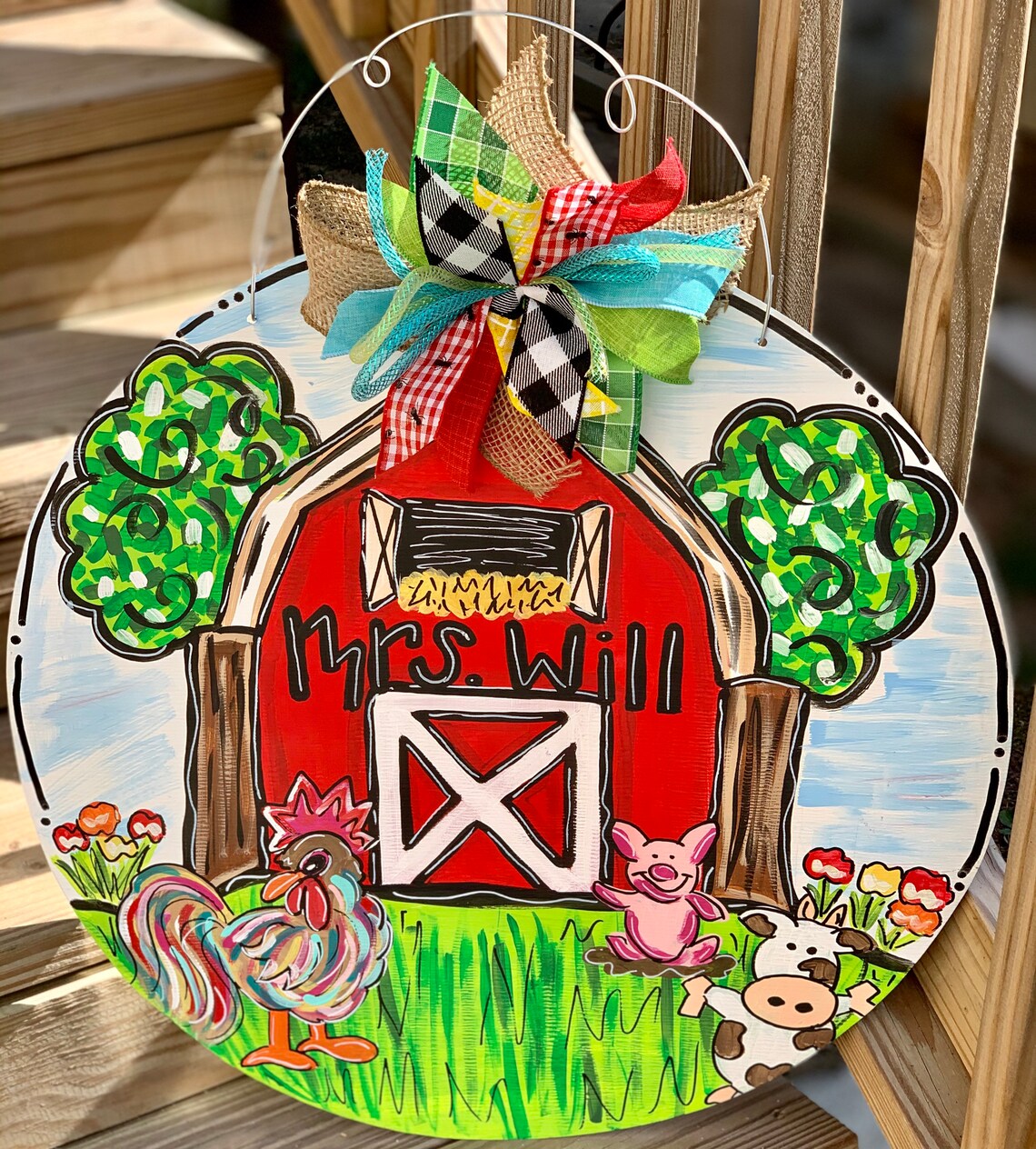 Farm Theme Door Hanger - Etsy