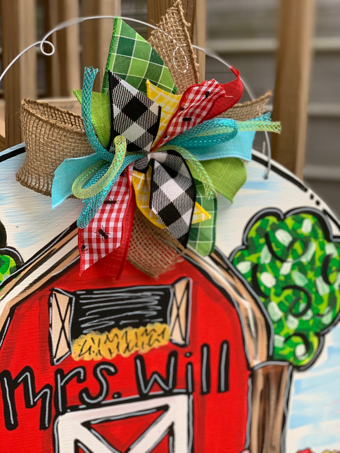 Farm Theme Door Hanger - Etsy