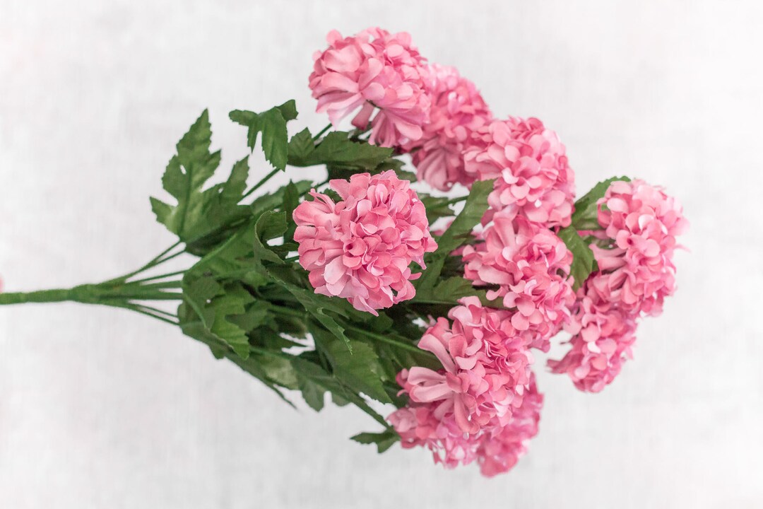 3 OR 6 Pcs 18 Light Pink Ball Mum Bush Bouquet - Etsy
