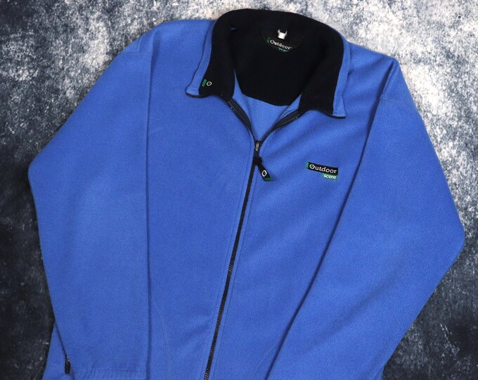 Vintage Blue Outdoor Scene Fleece Jacket | XL - Etsy