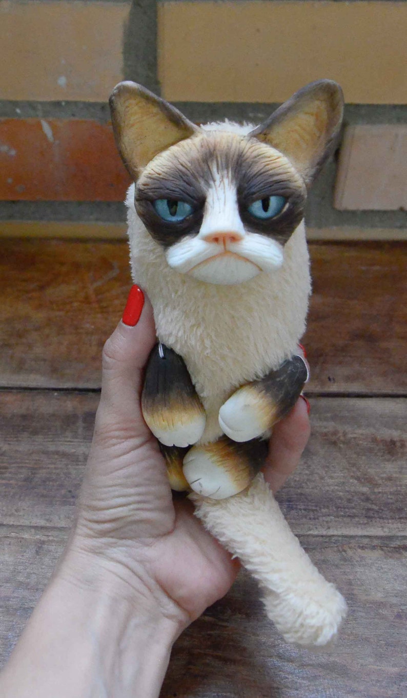Grumpy Cat toy Tardar Sauce meme plush toy grumpy cat plush | Etsy