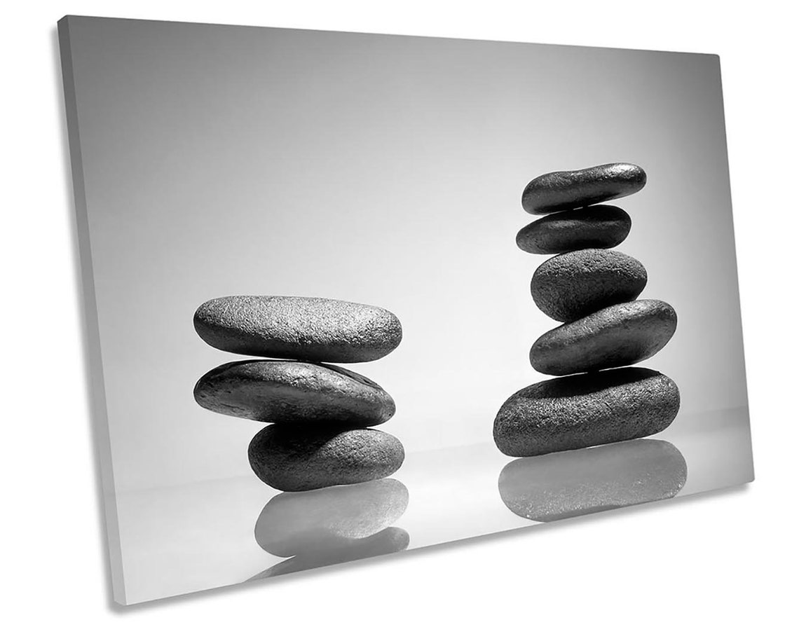 Zen Stones Pebble Towers Picture CANVAS WALL ART Print - Etsy