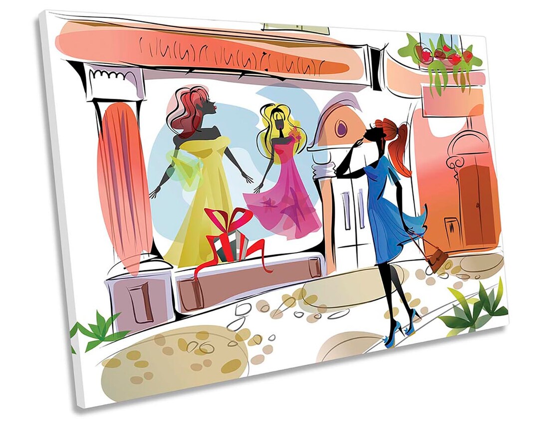 Window Shopping Fashion CANVAS WALL ART Picture Print - Etsy