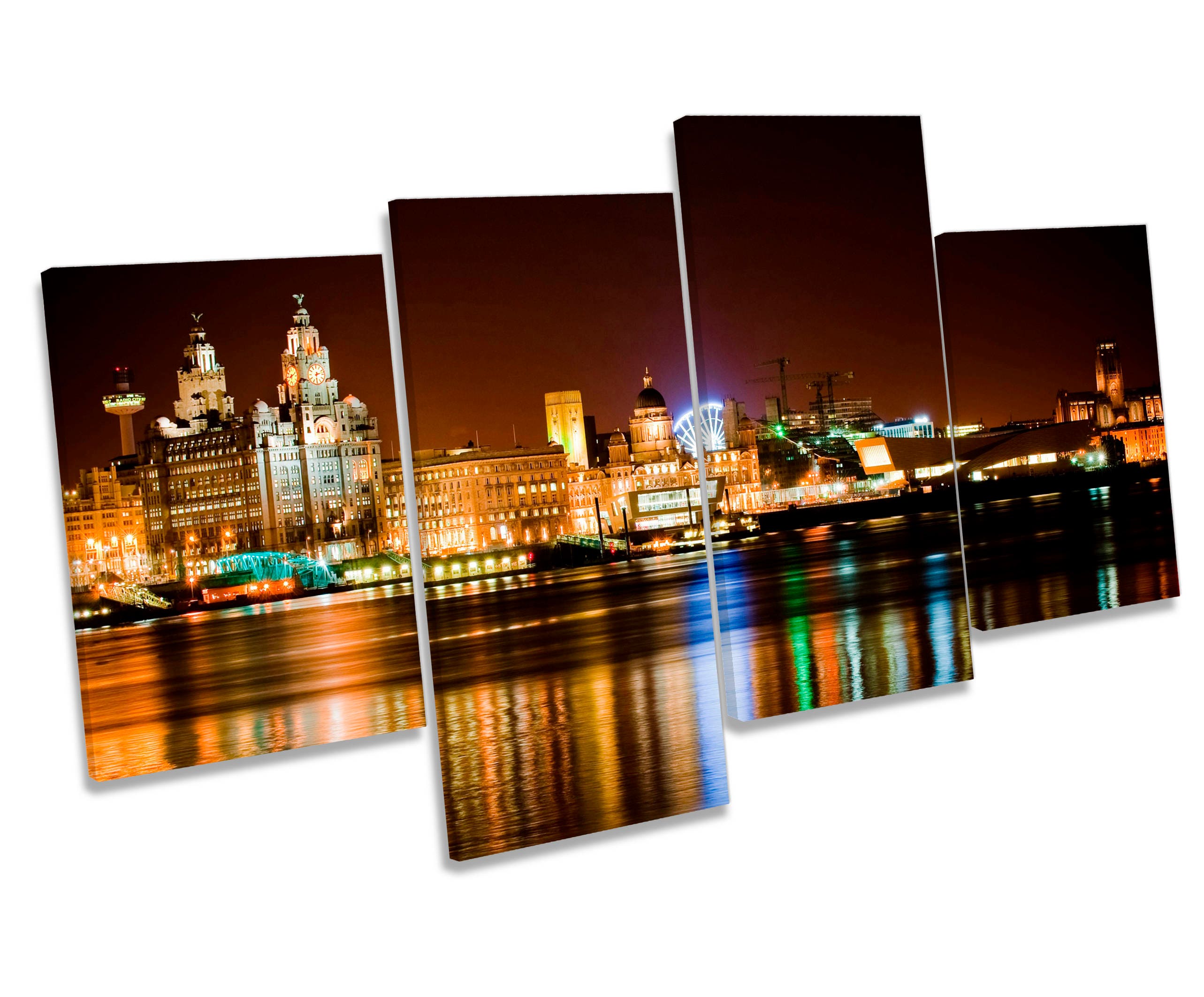Liverpool City Skyline Multi CANVAS WALL ART Picture Print | Etsy UK