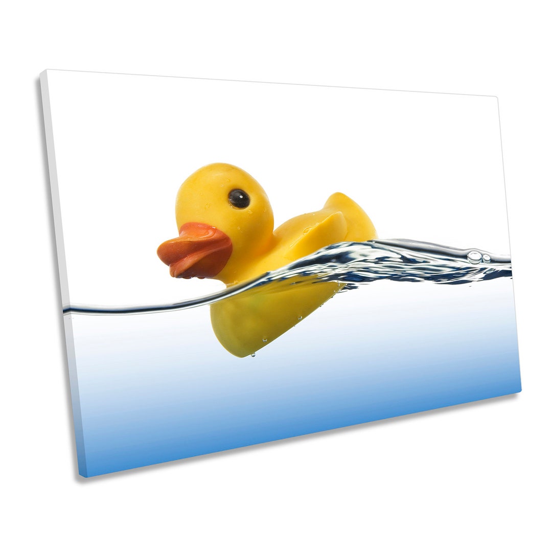 Rubber Duck Bathroom CANVAS WALL ART Box Framed Picture Print - Etsy