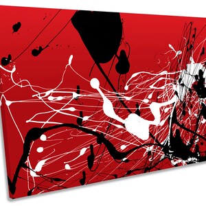 Abstract Ink Splash Red CANVAS WALL ART Framed Print - Etsy