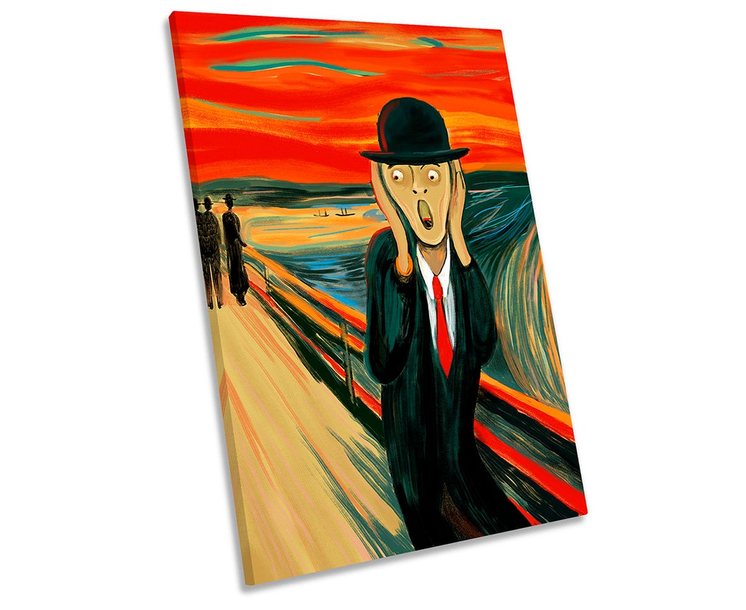 The Scream Modern CANVAS WALL ARTWORK Portrait Print Art - Etsy UK