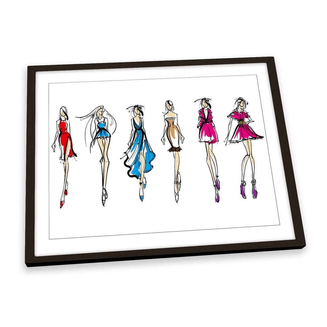Fashion Beauty Catwalk White FRAMED ART PRINT Picture Poster Artwork - Etsy
