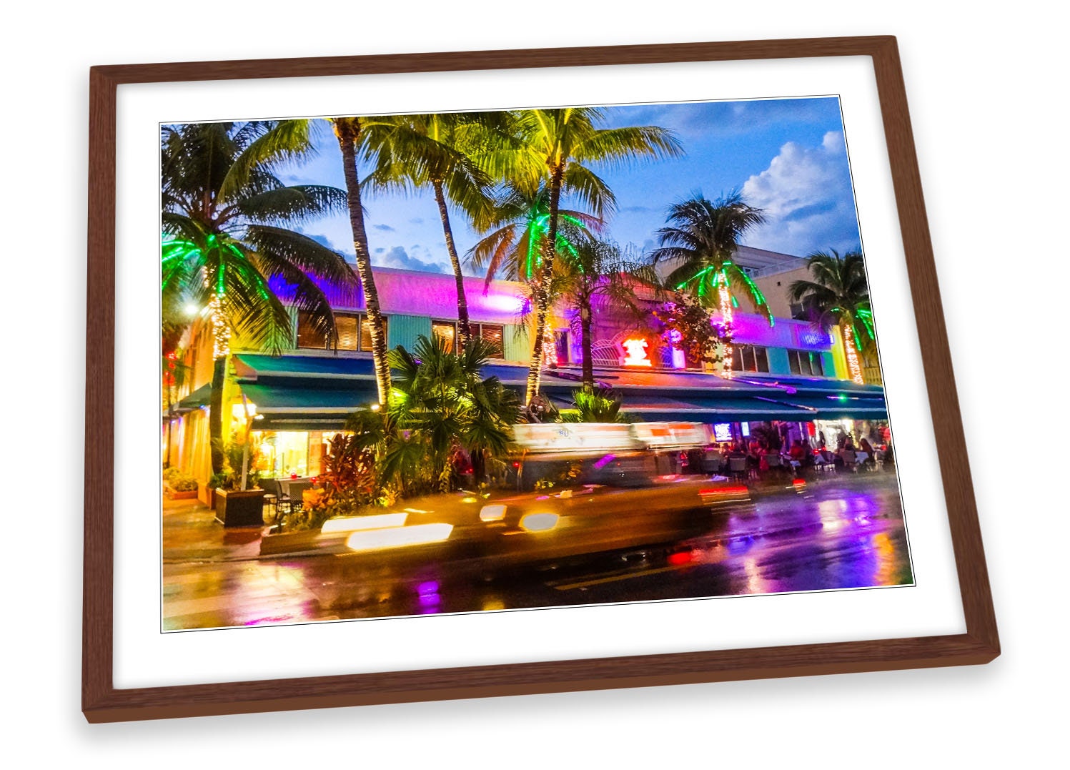 Miami Beach South Nightlife FRAMED ART PRINT Picture Poster - Etsy