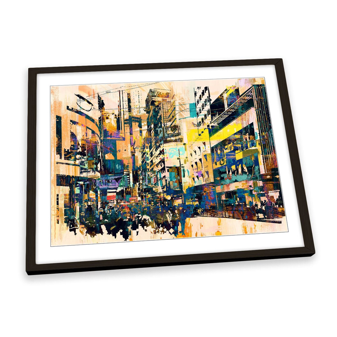 City Life Abstract Streets FRAMED ART PRINT Picture Artwork - Etsy