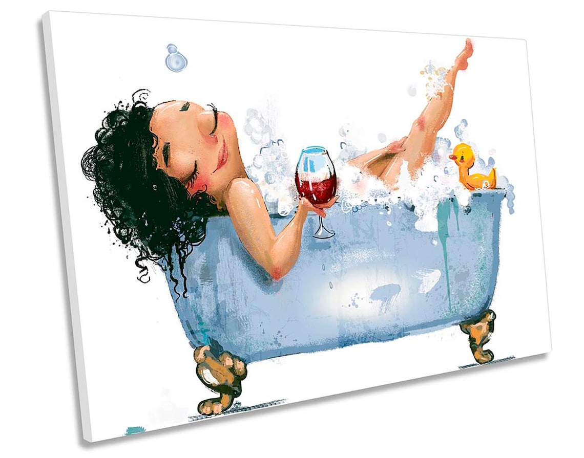 Bath Tub Modern Bathroom CANVAS WALL ART Picture Print | Etsy