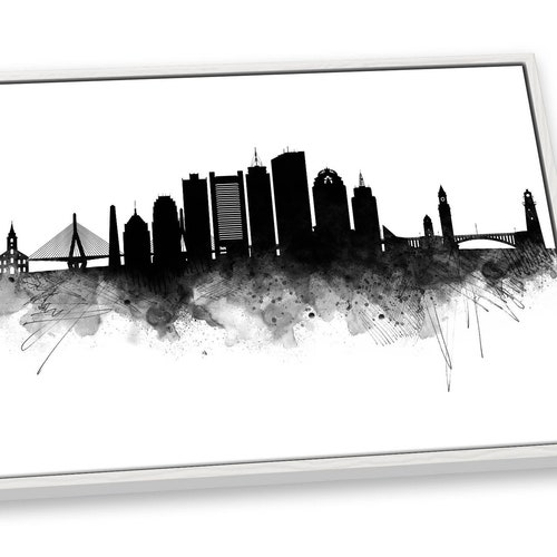 Boston Skyline Print Boston Massachusetts Skyline | Etsy