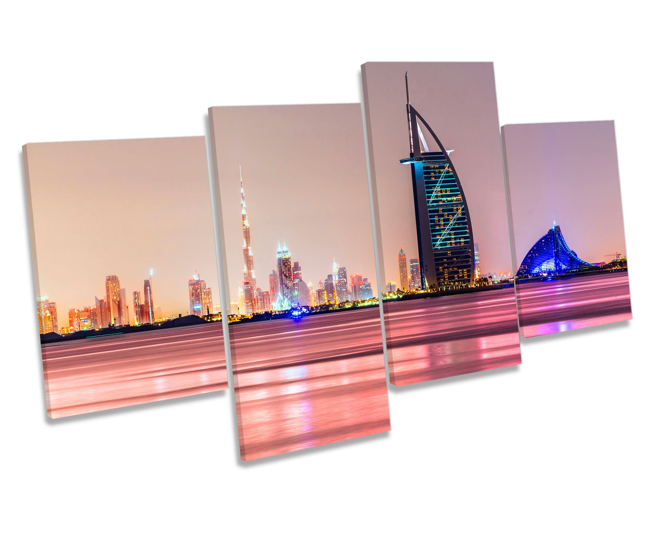 Dubai Skyline Multi CANVAS WALL ART enmarcado de cuatro | Etsy