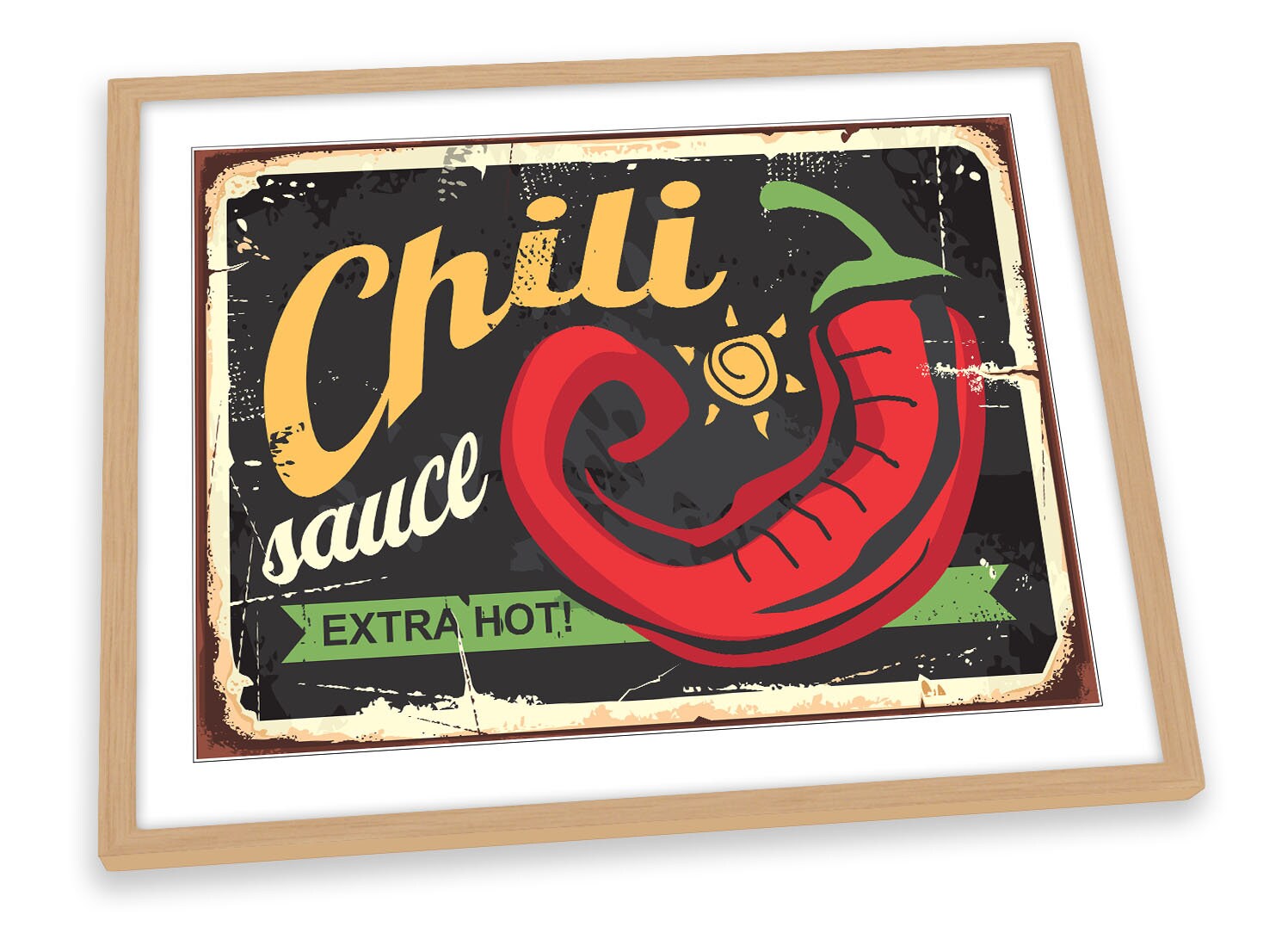 Chilli Sauce Retro Kitchen Red FRAMED ART PRINT Picture Poster - Etsy