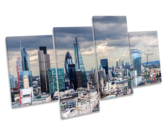 Skyline City London Multi CANVAS WALL ART Print Picture | Etsy