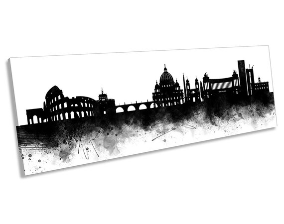 Rome Abstract City Skyline Panorama CANVAS WALL ART Print | Etsy