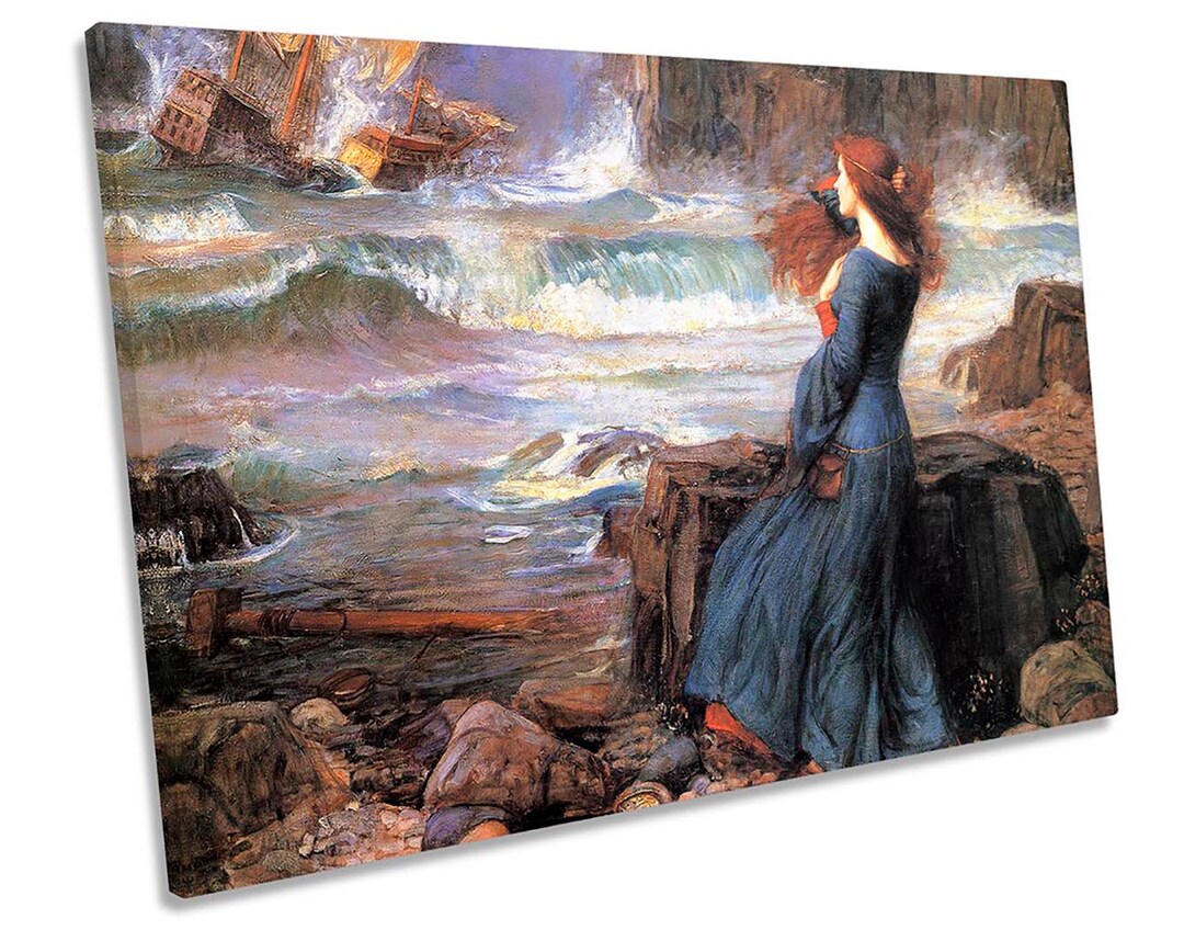 John William Waterhouse the Tempest CANVAS WALL ART Print - Etsy
