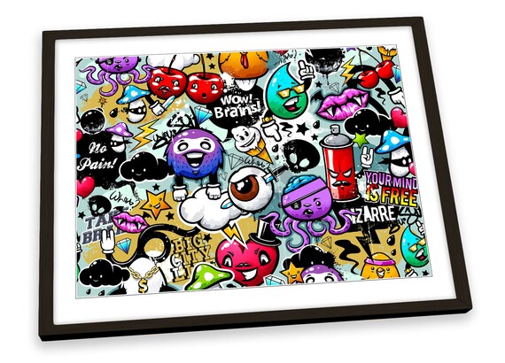Graffiti Characters Urban FRAMED ART PRINT Picture Poster - Etsy