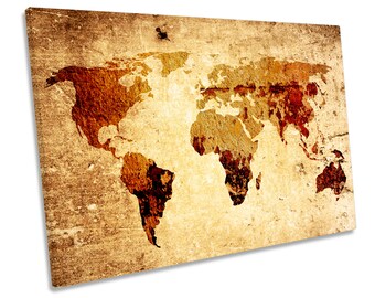 Distressed World Map - Etsy UK