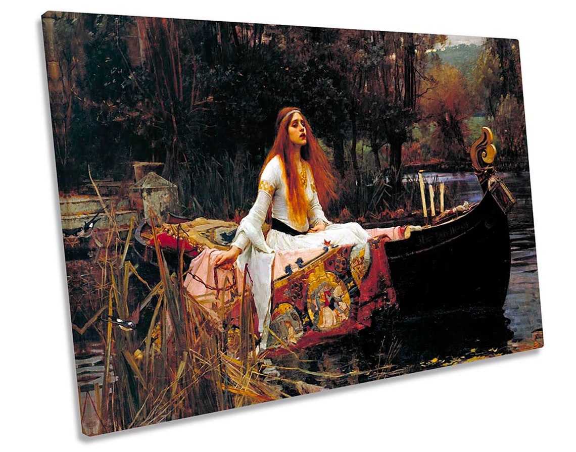 John William Waterhouse the Lady of Shalott CANVAS WALL ART | Etsy UK