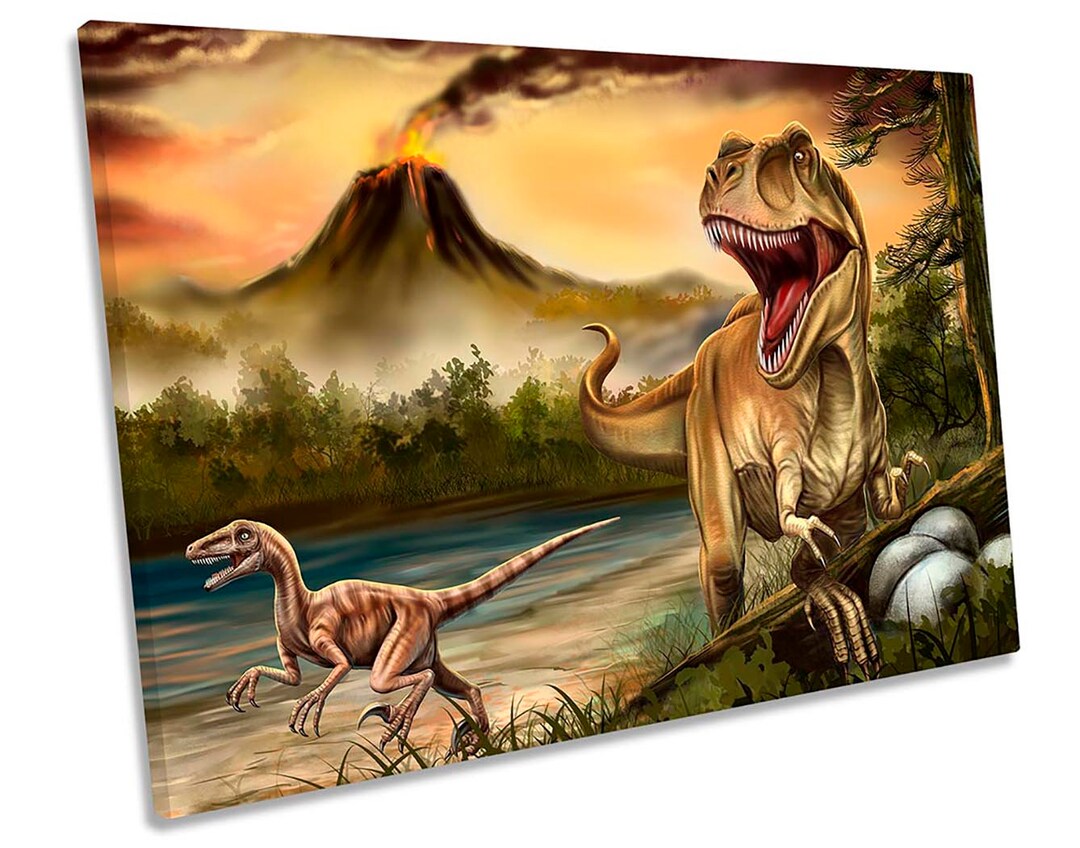 Dinosaur T Rex Tyrannosaurus Picture CANVAS WALL ART Print - Etsy