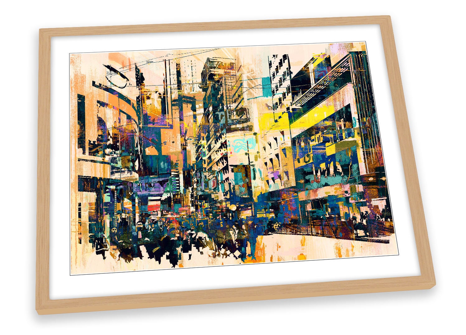 City Life Abstract Streets FRAMED ART PRINT Picture Artwork | Etsy